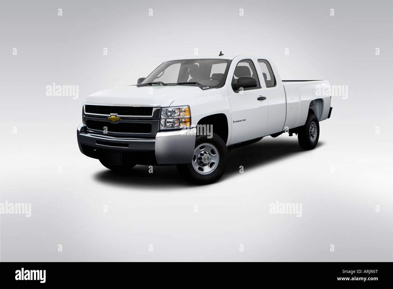 2008 Chevrolet Silverado 2500 HD WT in White - Front angle view Stock ...