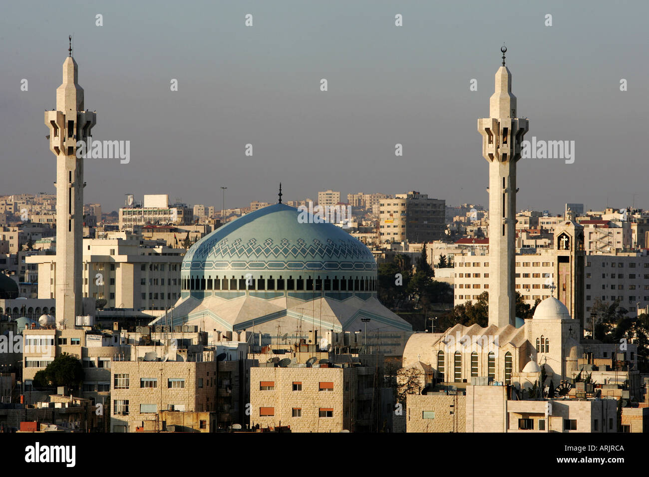 JOR, Jordan, Amman: King Abdullah Mosque, in the Al-Abdali district ...