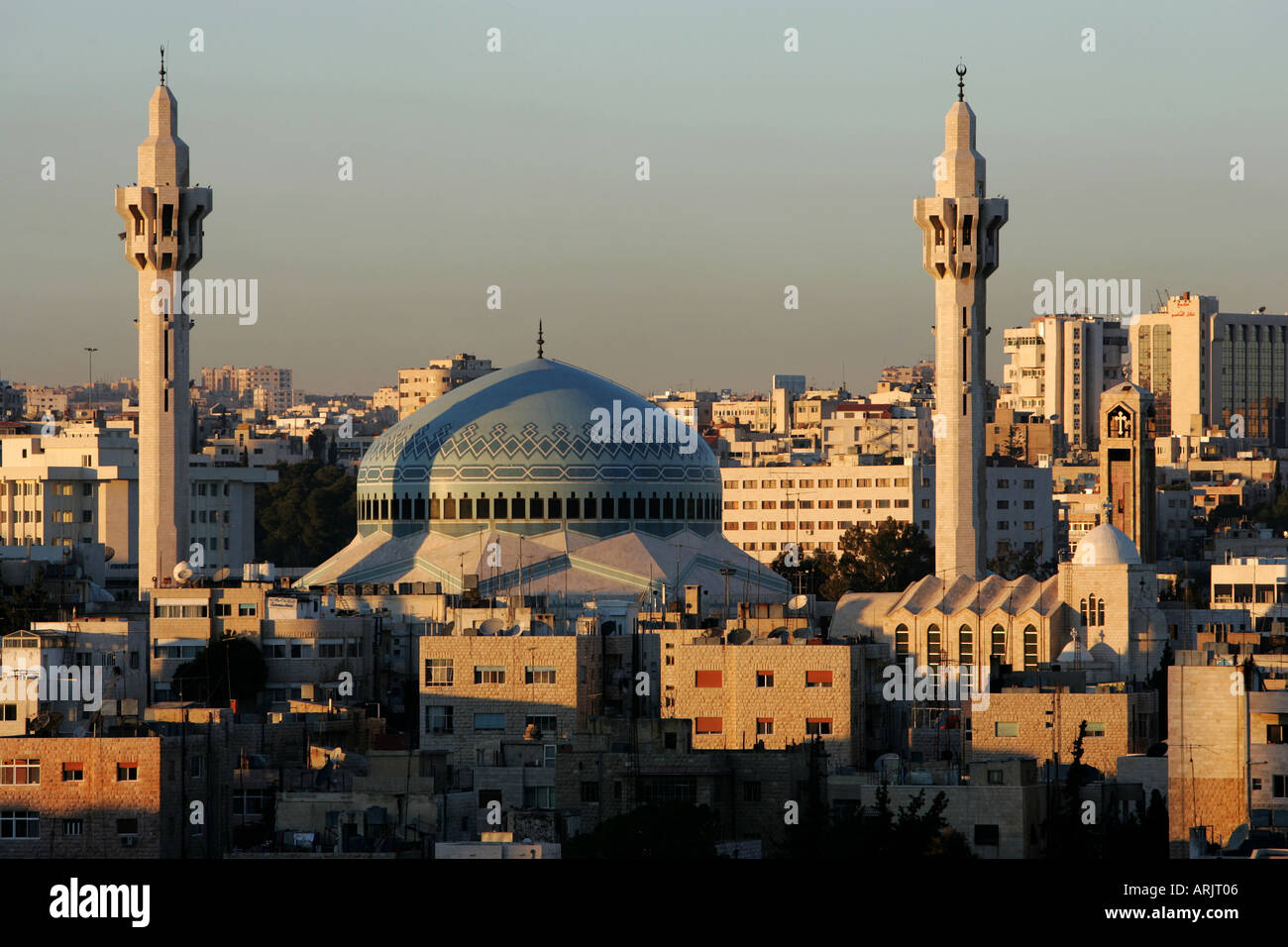 JOR, Jordan, Amman: King Abdullah Mosque, in the Al-Abdali district ...