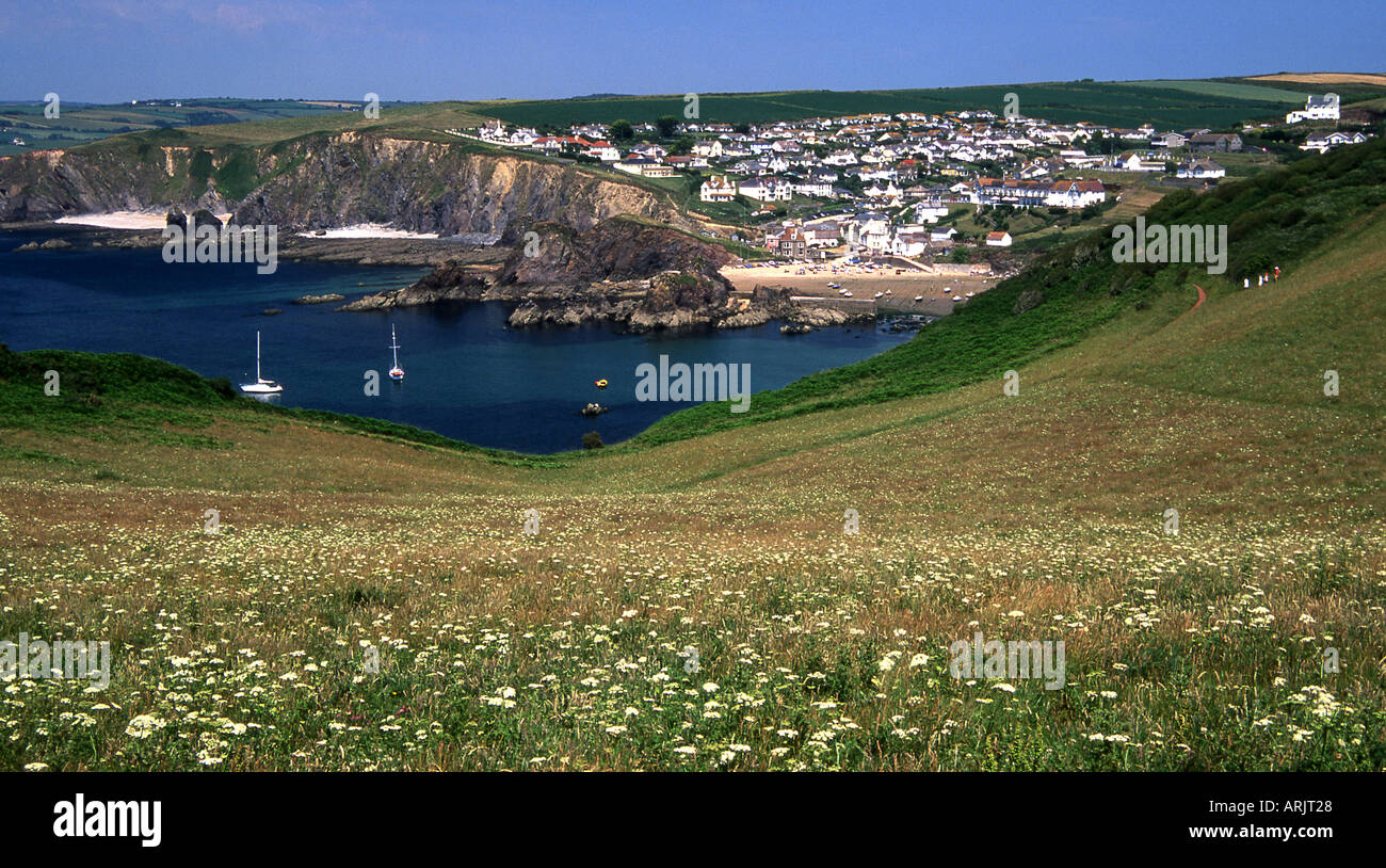 Hope Cove and Outer Hope from the southwest coast path on Bolt Tail ...