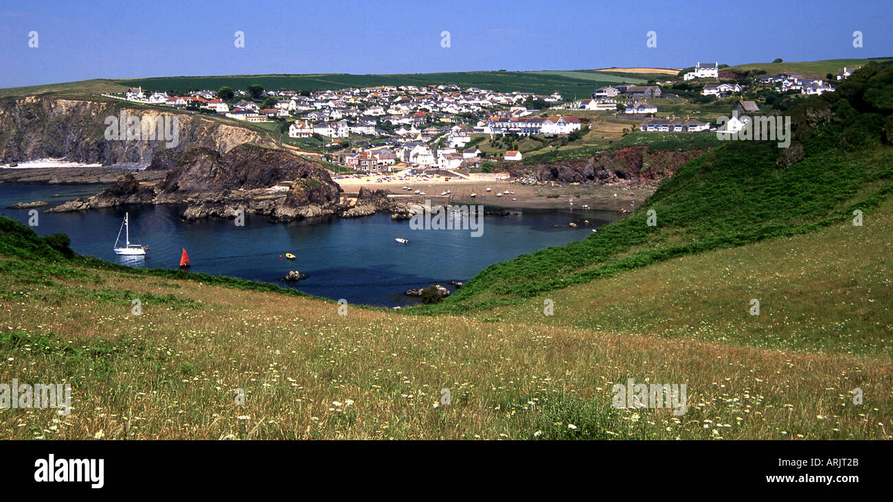 Hope Cove and Outer Hope from the southwest coast path on Bolt Tail ...