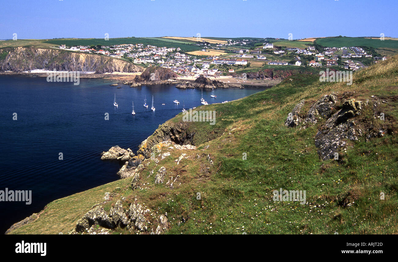 Hope Cove and Outer Hope from the southwest coast path on Bolt Tail ...