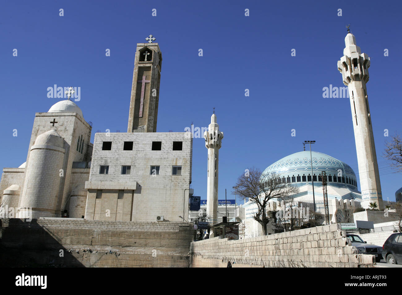 JOR, Jordan, Amman: King Abdullah Mosque, in the Al-Abdali district ...
