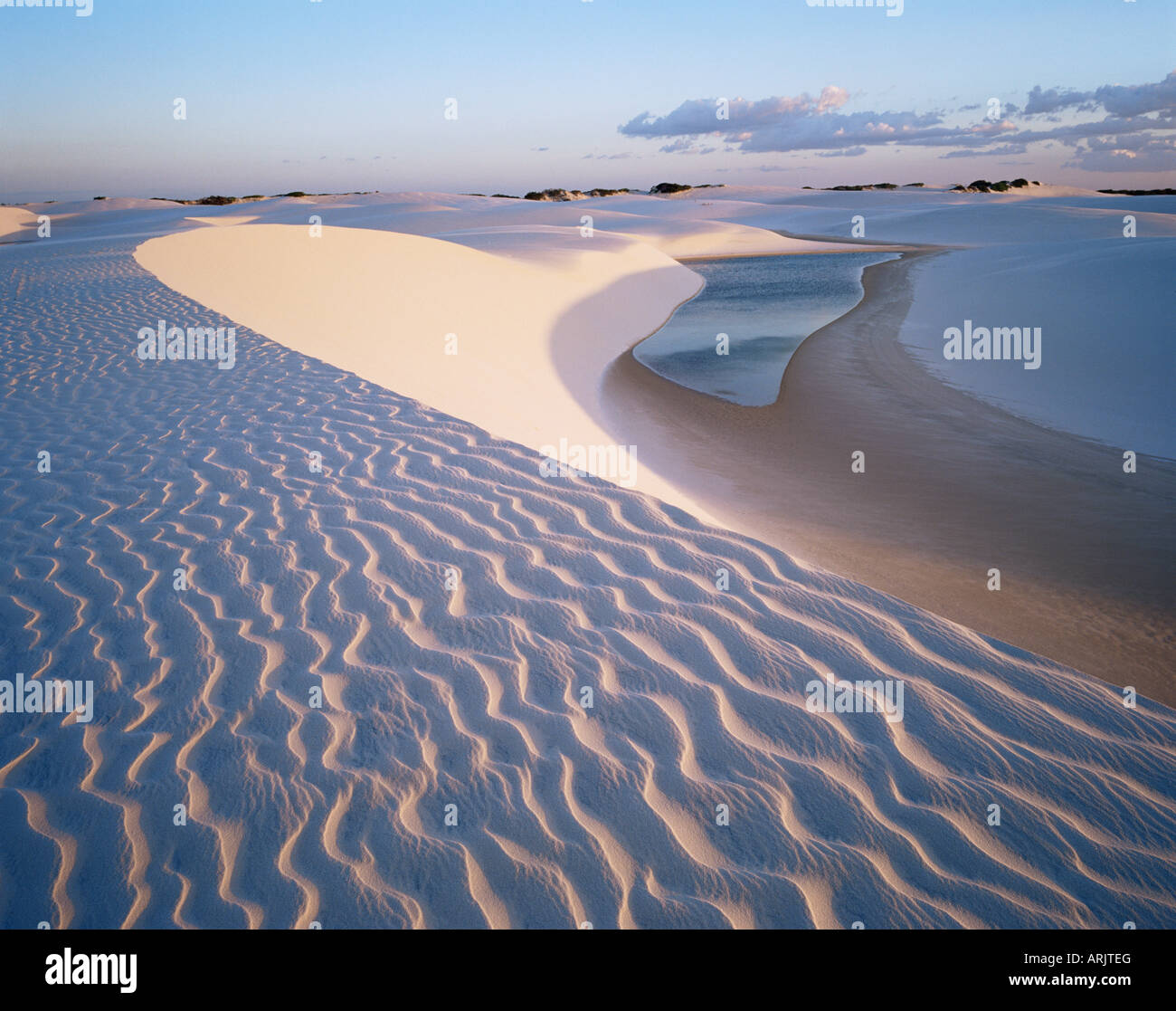 Sand dunes near Lagoa Bonita (Beautiful Lagoon), Parque Nacional dos ...