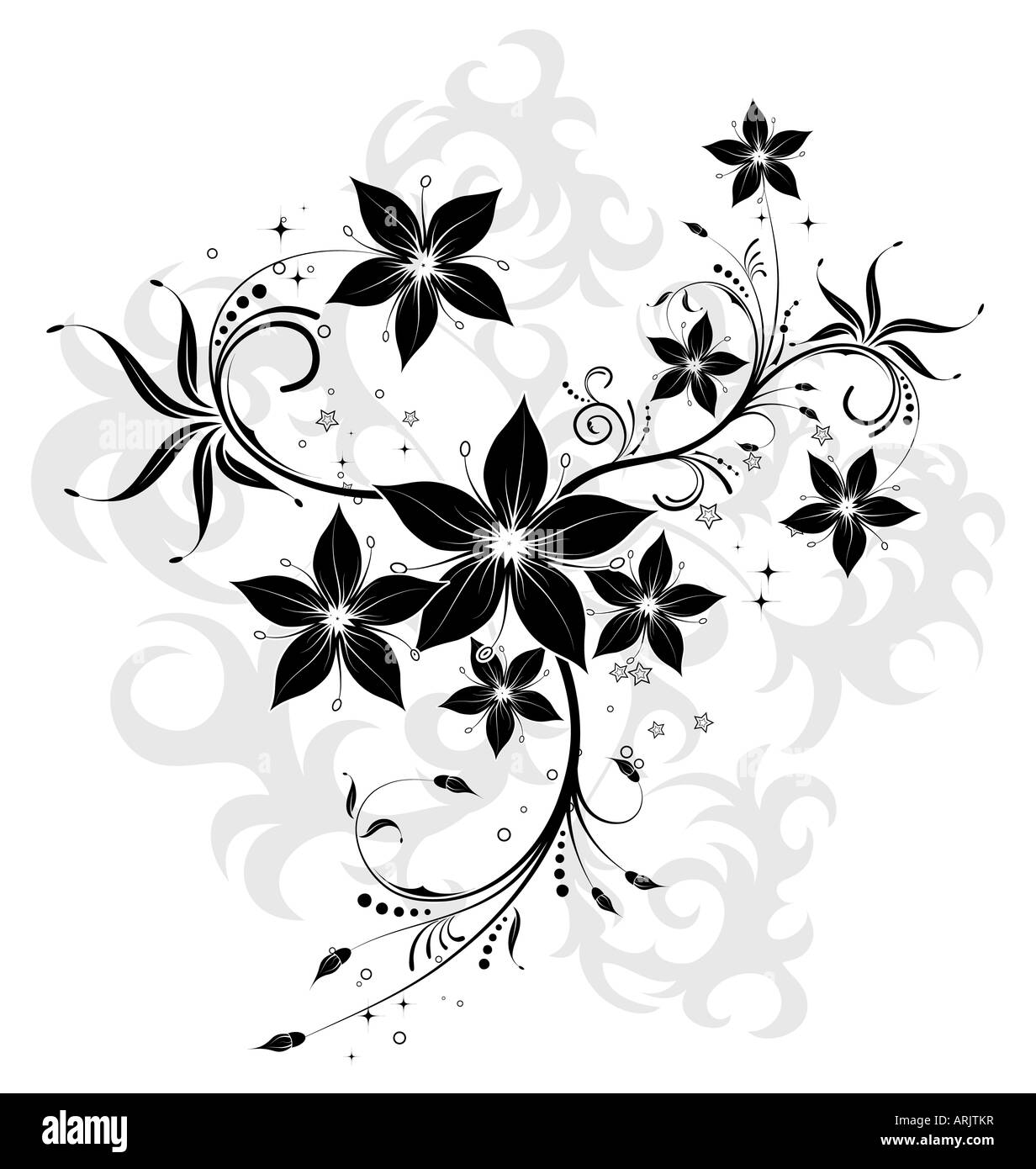 Abstract flower background with circle Stock Photo - Alamy