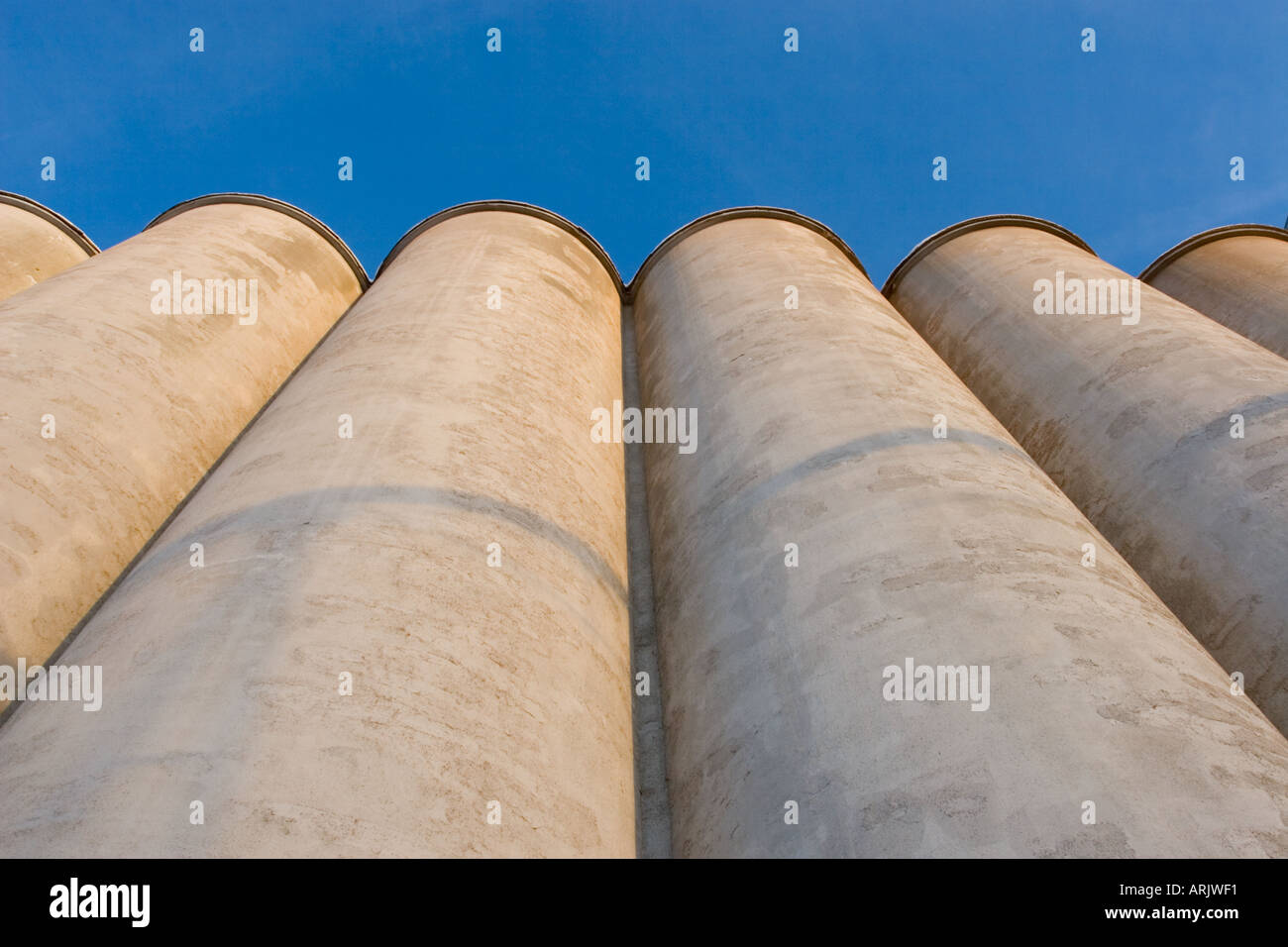 Massive rounded concrete walls of a corn silo , Finland Stock Photo - Alamy