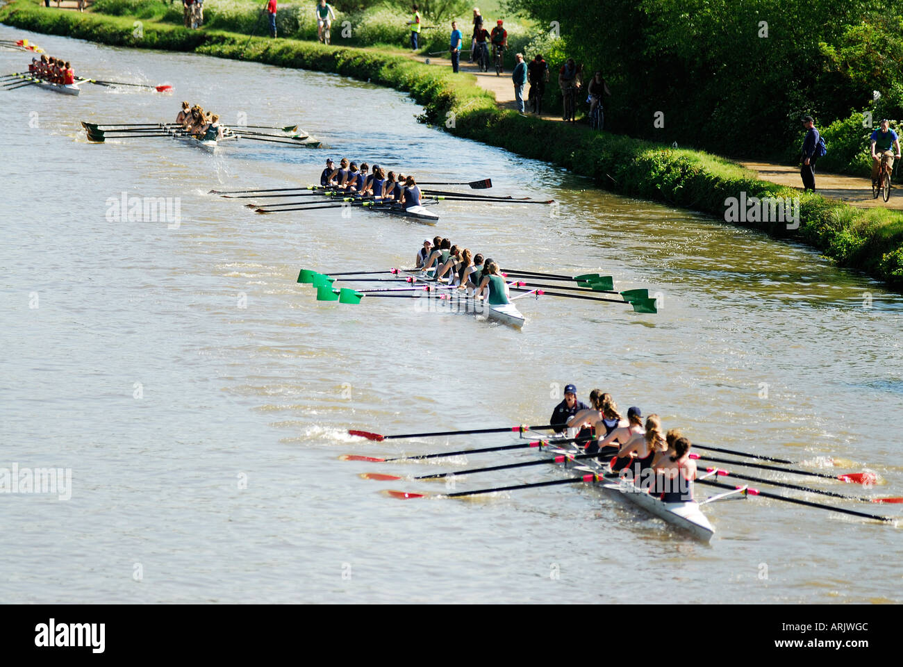 Rowing at Oxford Eights Week Stock Photo - Alamy