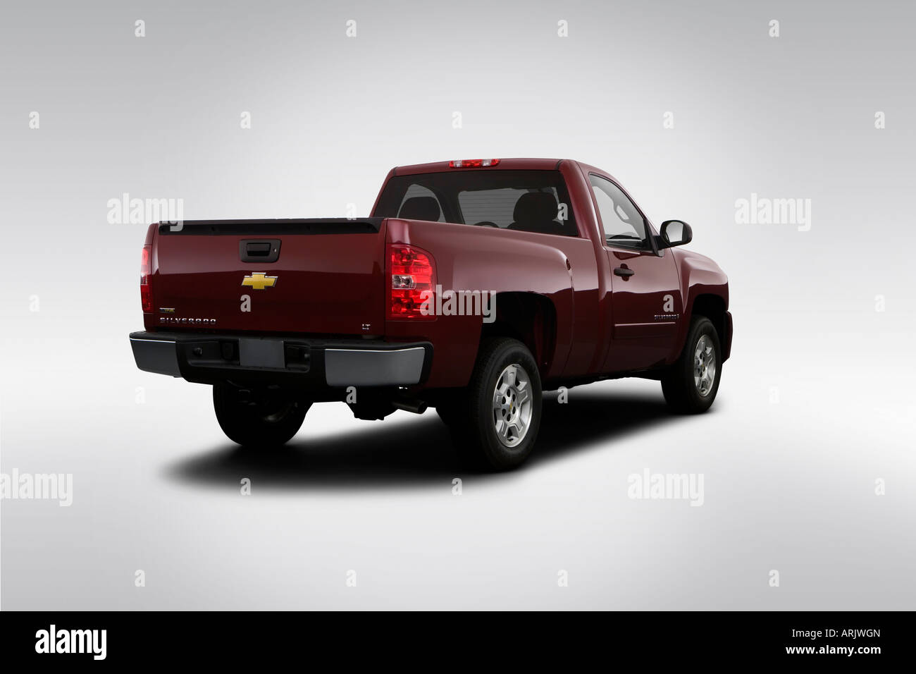 2008 Chevrolet Silverado 1500 LT1 in Red - Rear angle view Stock Photo ...