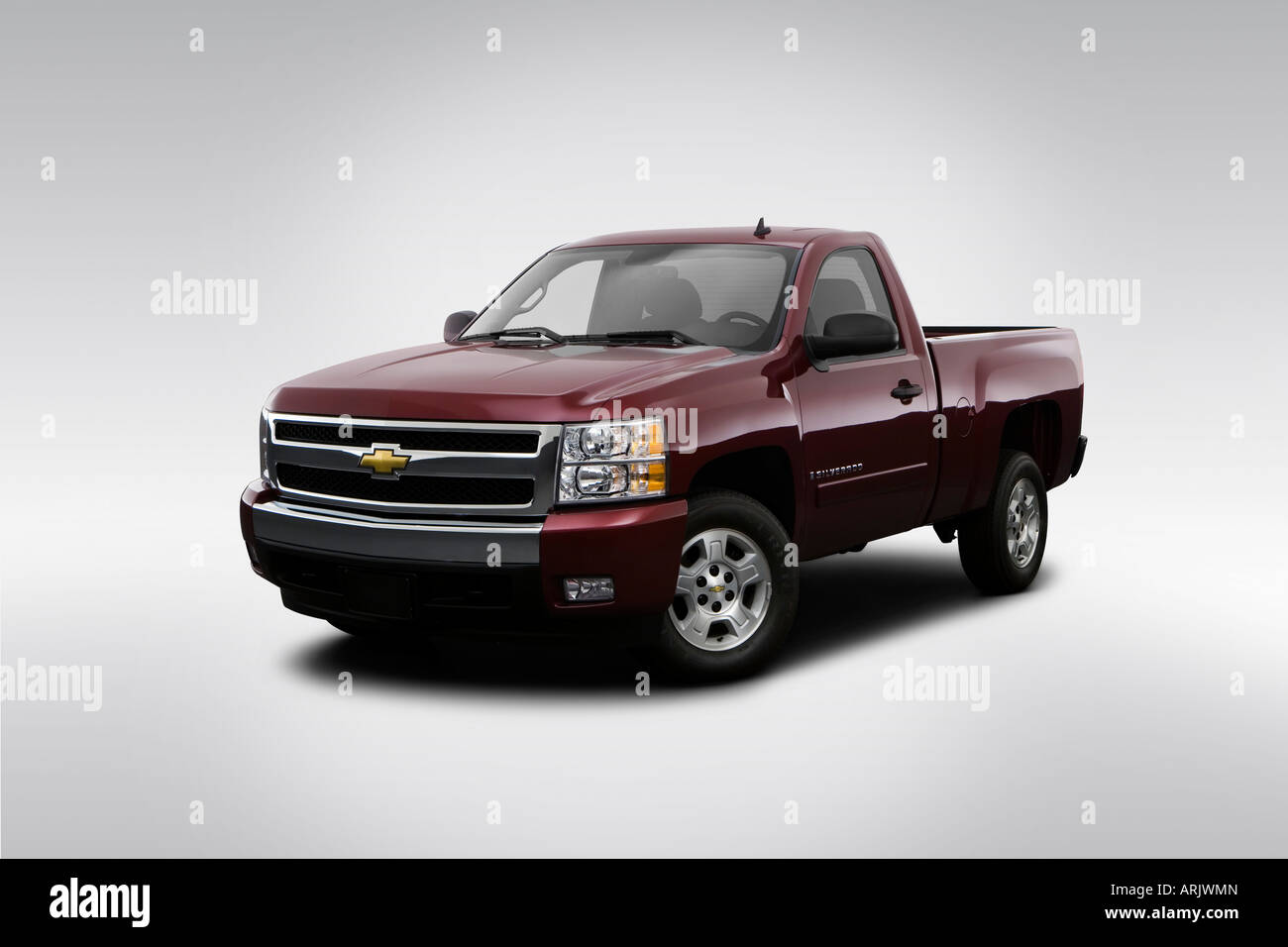 Red Chevrolet Silverado Regular Cab