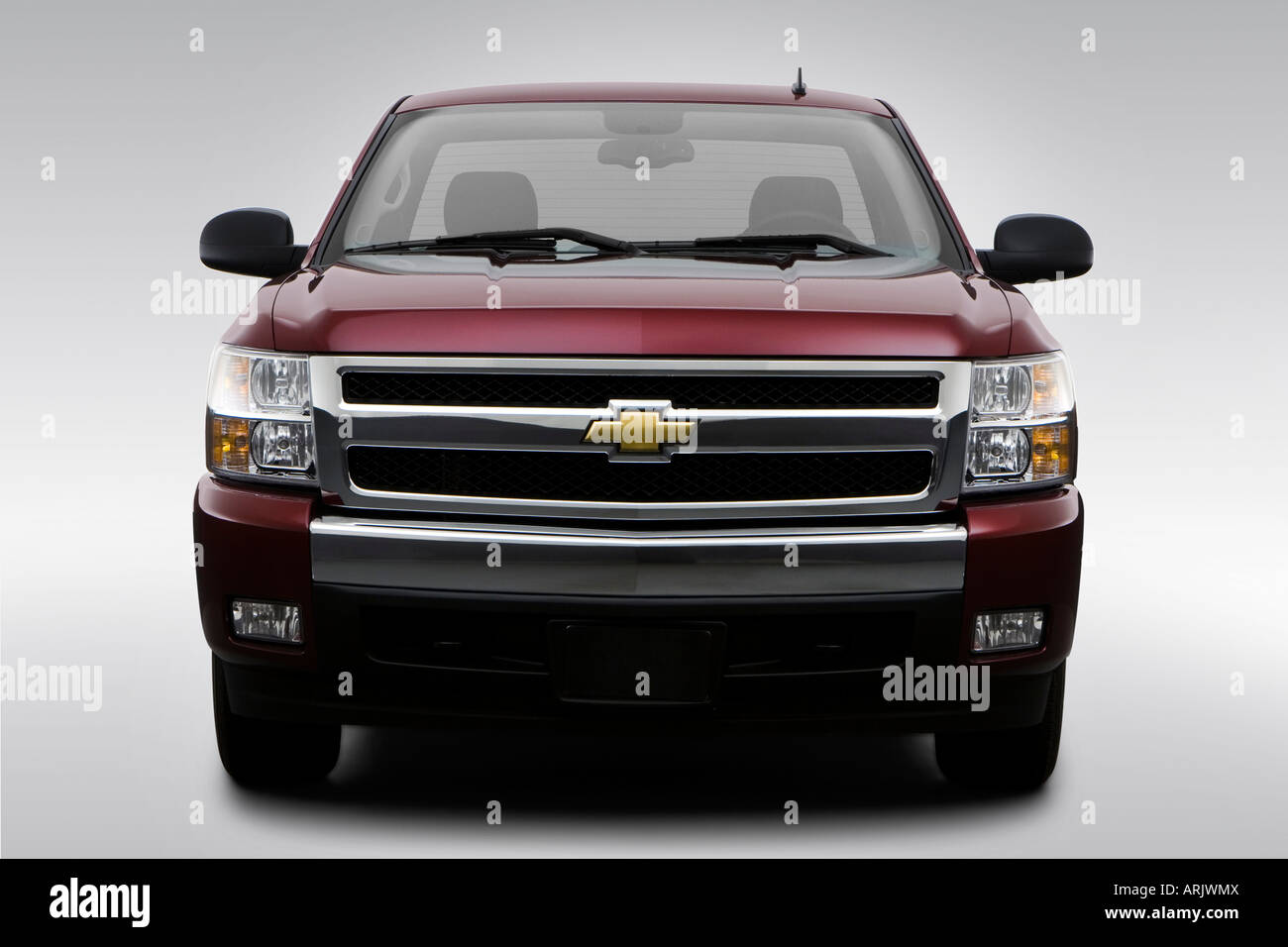 2008 Chevrolet Silverado 1500 LT1 in Red - Low/Wide Front Stock Photo ...