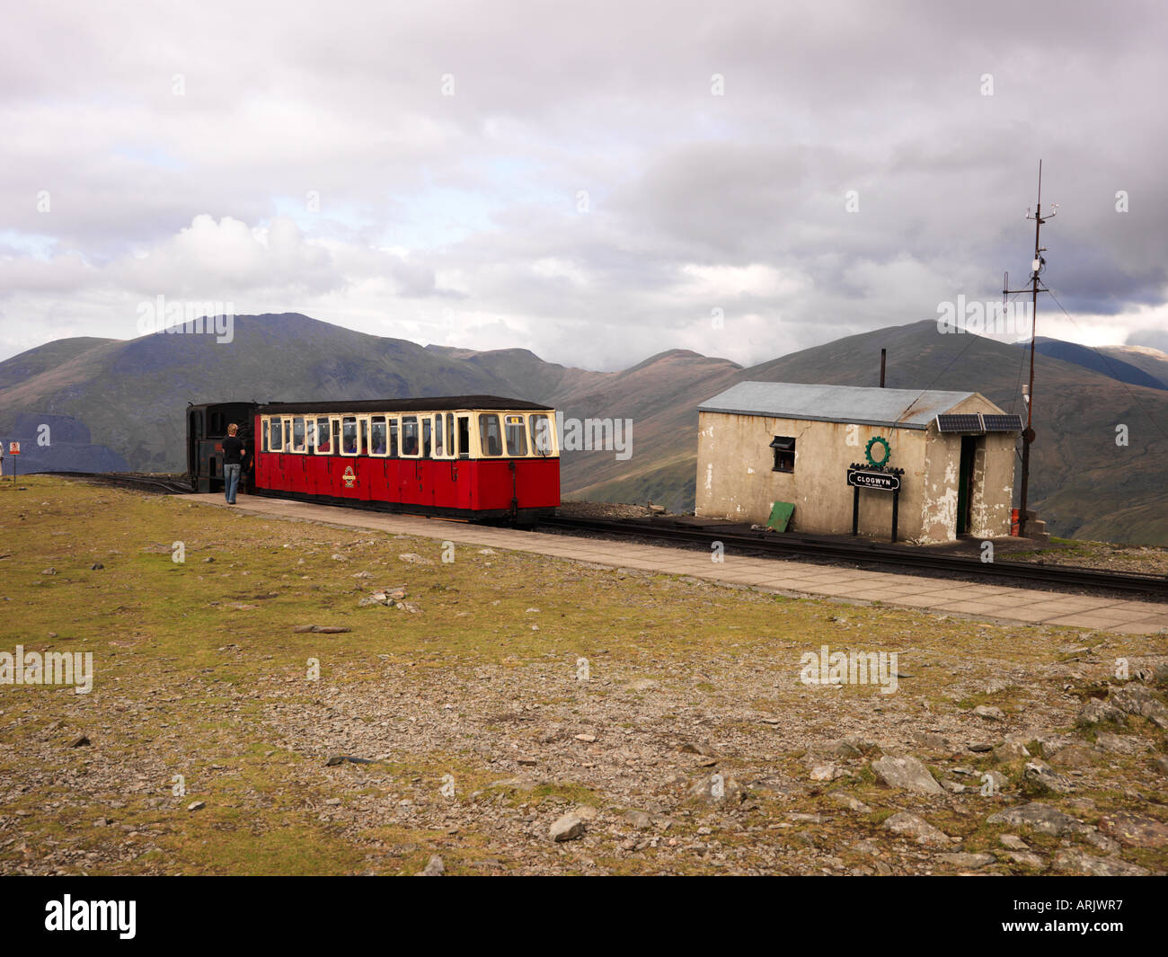 Rack and Pinion Steam Train on Snowdon Mountain Railway, Summer 2006 ...