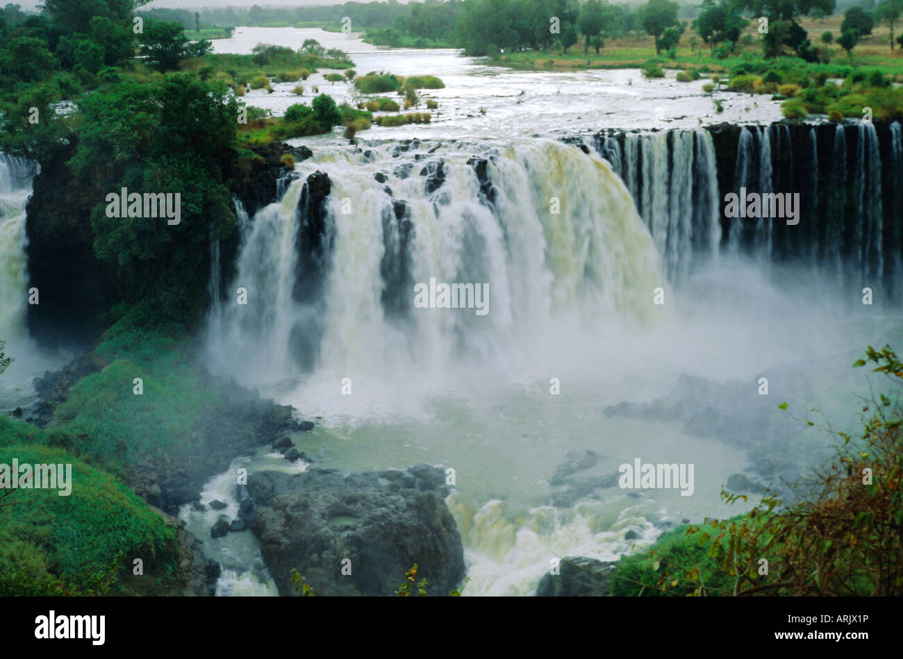 Waterfall, Blue Nile near Lake Tana, Gondar, Ethiopia, Africa Stock ...