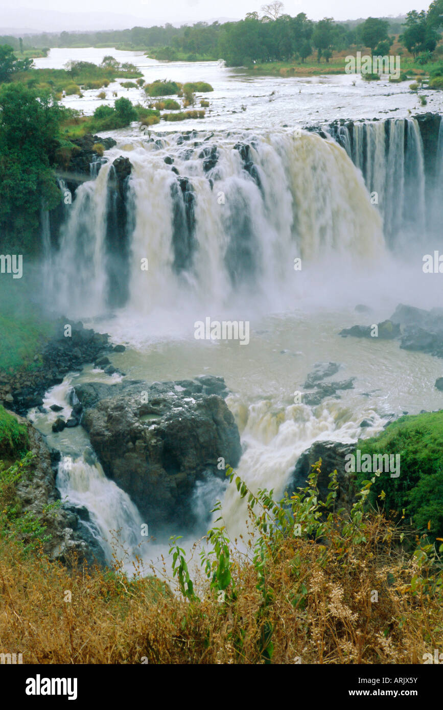 The Blue Nile, waterfalls near Lake Tana, Abyssinian Highlands, Gondor ...