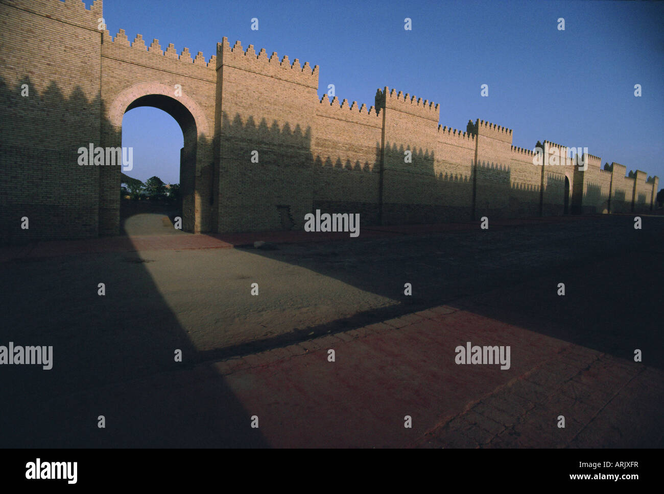 Processional way, archaeological site of Babylon, Iraq, Middle East ...