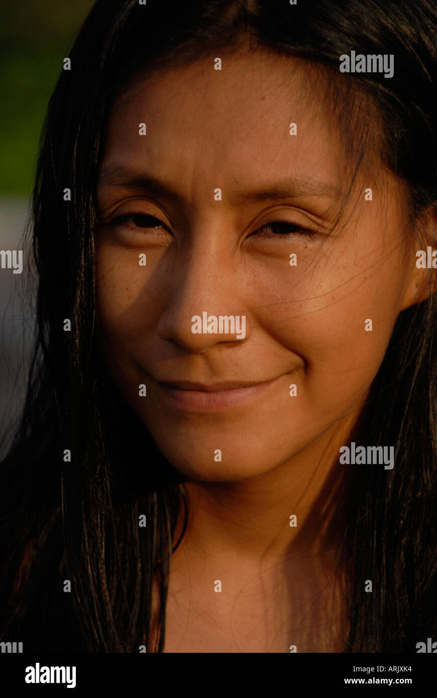 Peruvian girl of andean race Stock Photo - Alamy