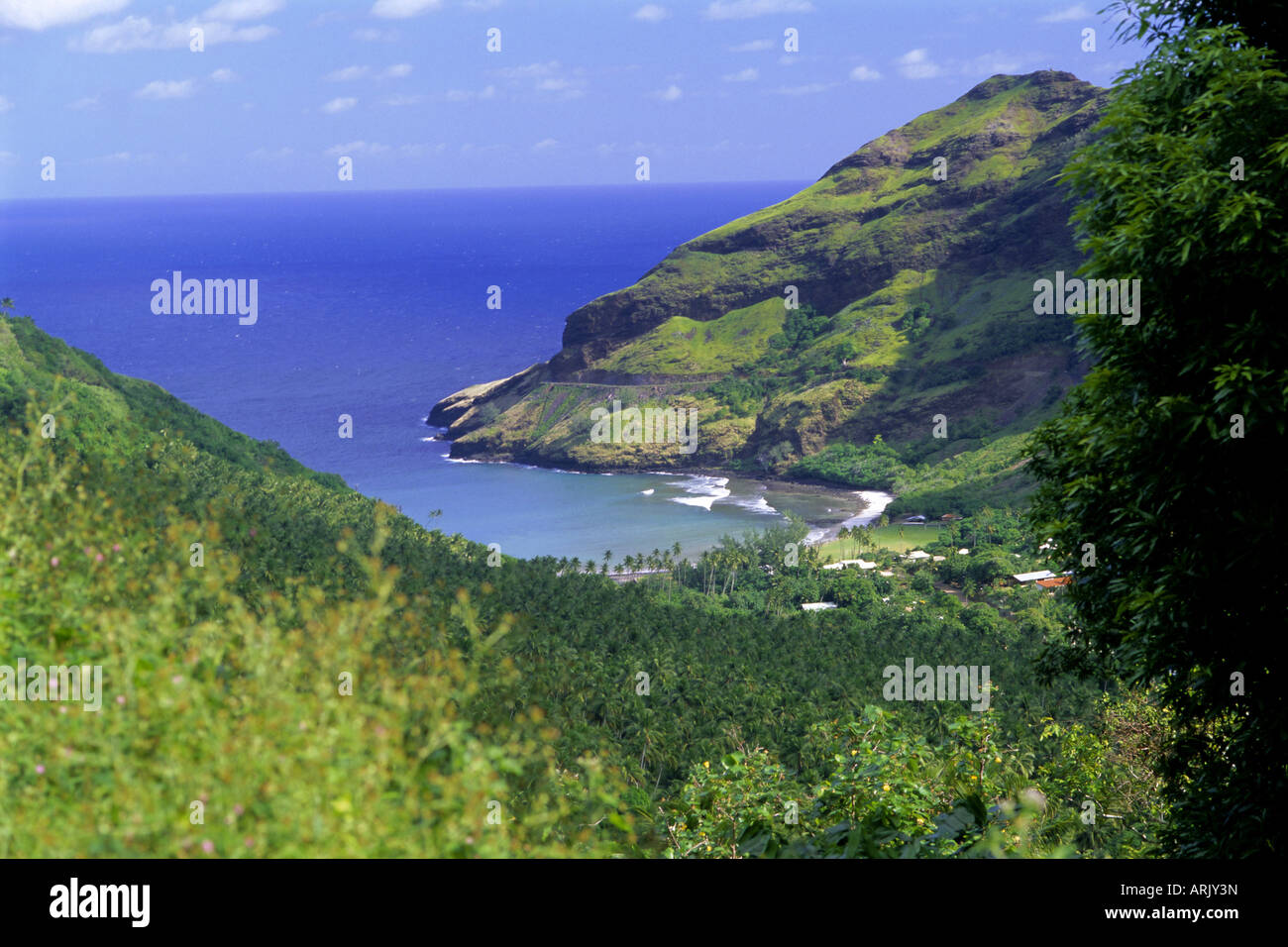 Hane Bay, Ua Huka Island, Marquesas Islands archipelago, French ...