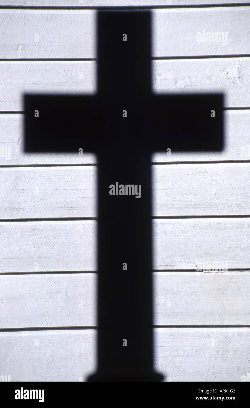 Cross in front of a church Stock Photo - Alamy