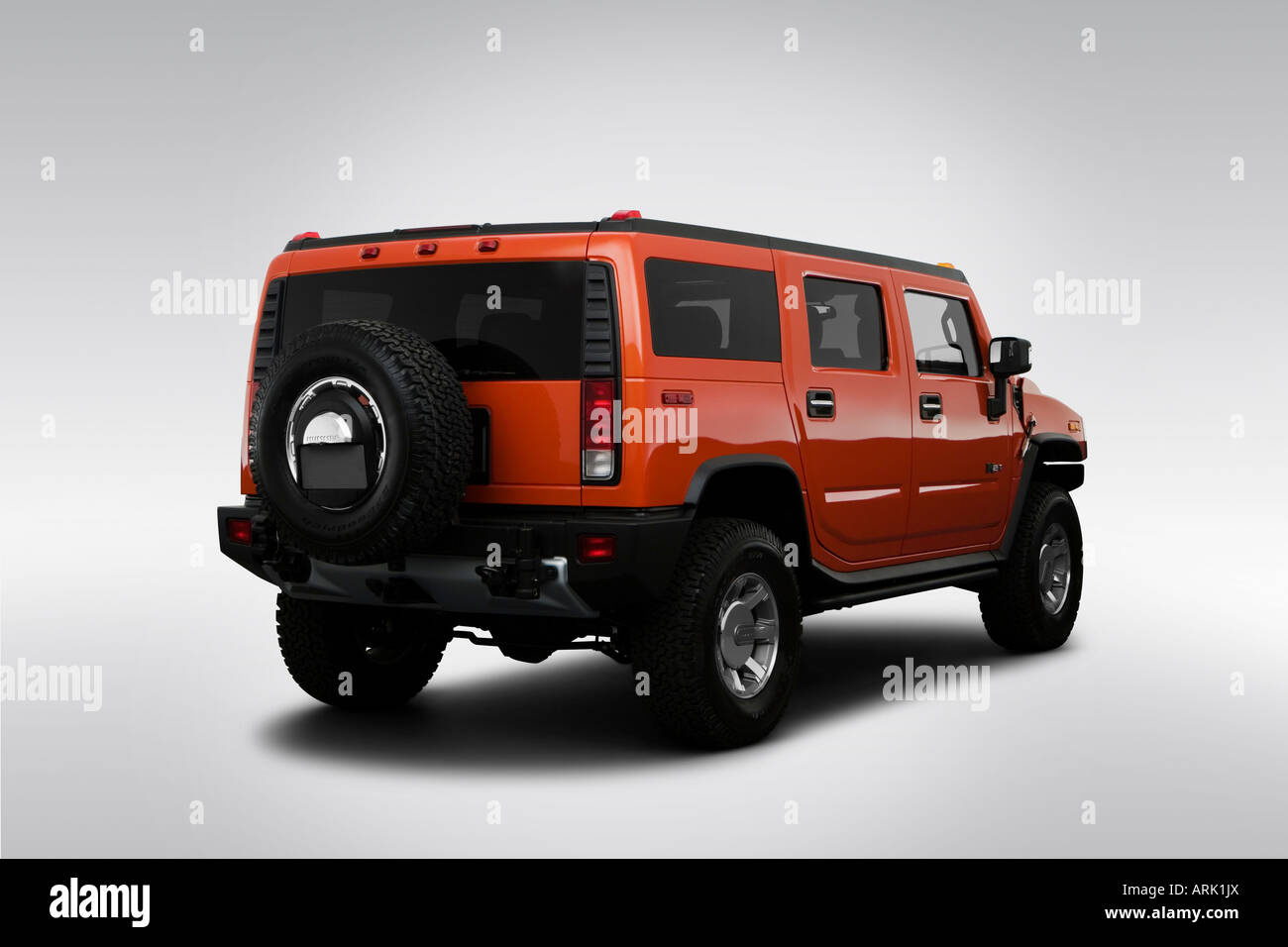 2008 Hummer H2 in Orange - Rear angle view Stock Photo - Alamy