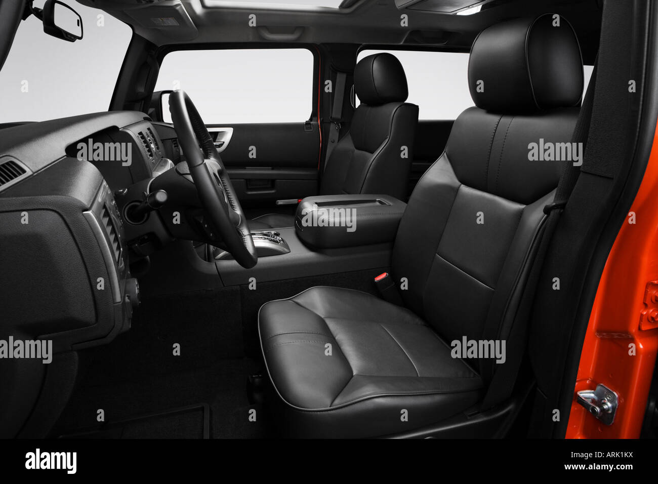 2008 Hummer H2 in Orange - Front seats Stock Photo - Alamy