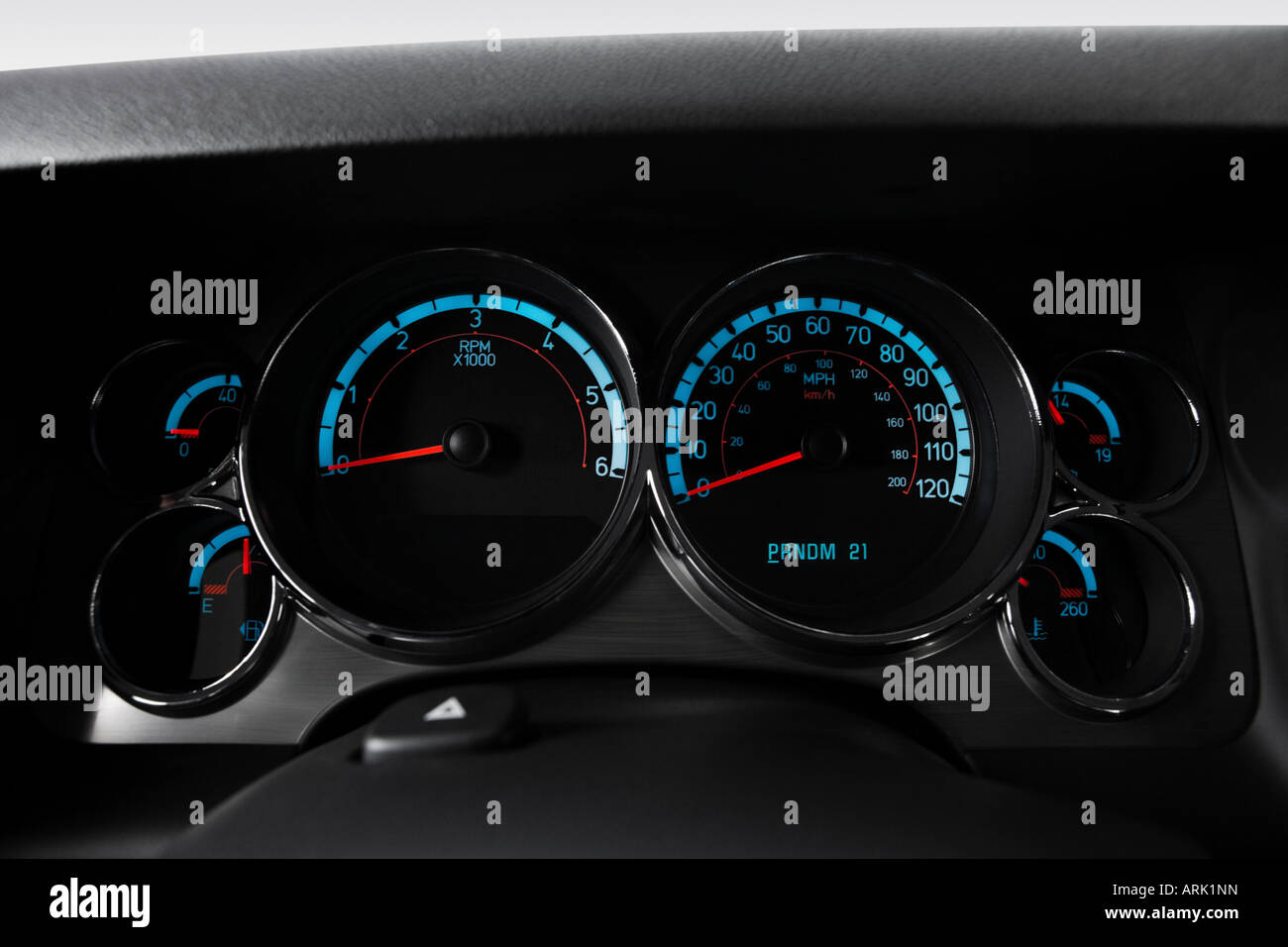 2008 Hummer H2 in Orange - Speedometer/tachometer Stock Photo - Alamy