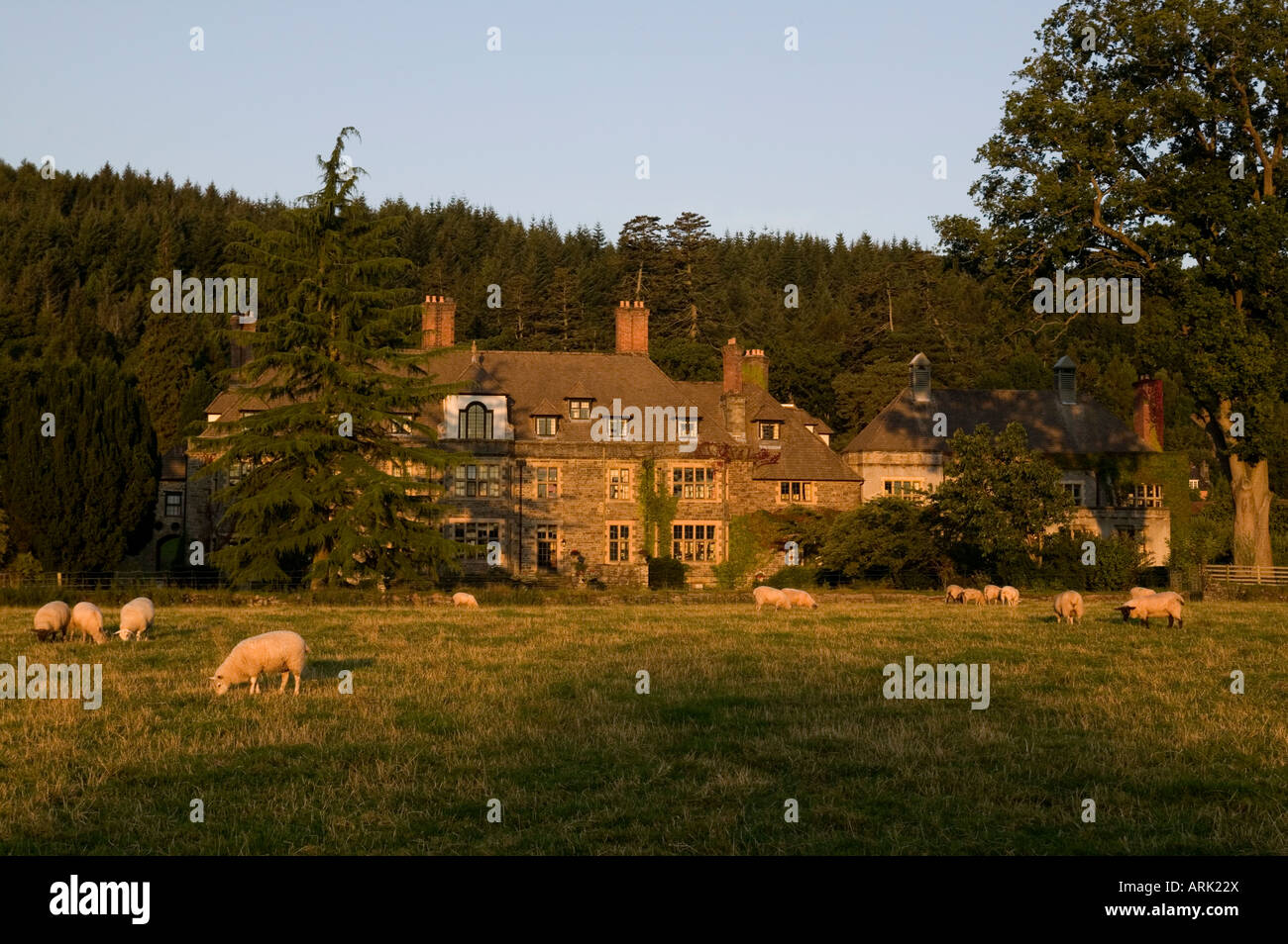 Llangoed Hall hotel Powy s Wales Stock Photo - Alamy