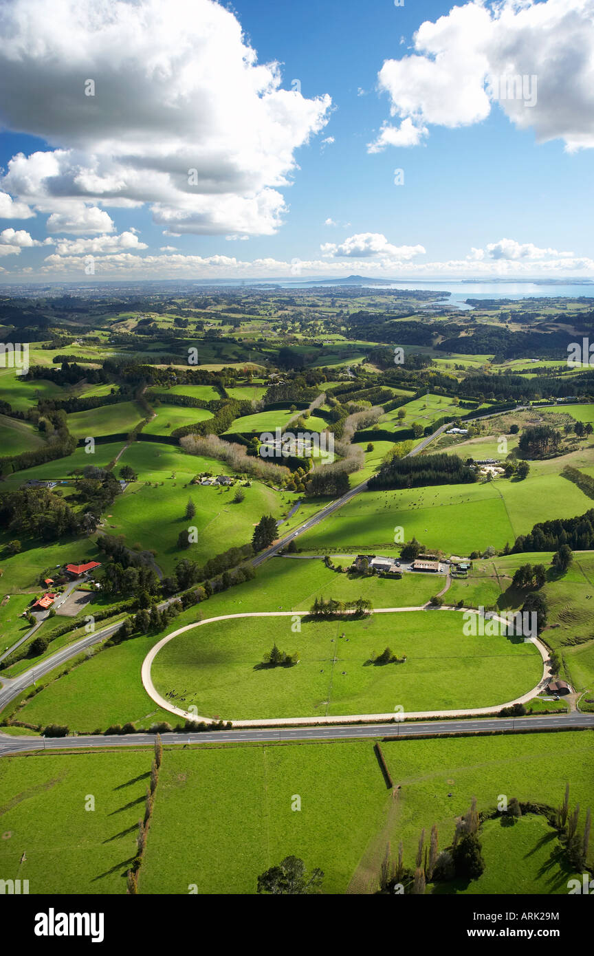 Farmland Brookby Auckland North Island New Zealand Aerial Stock Photo ...
