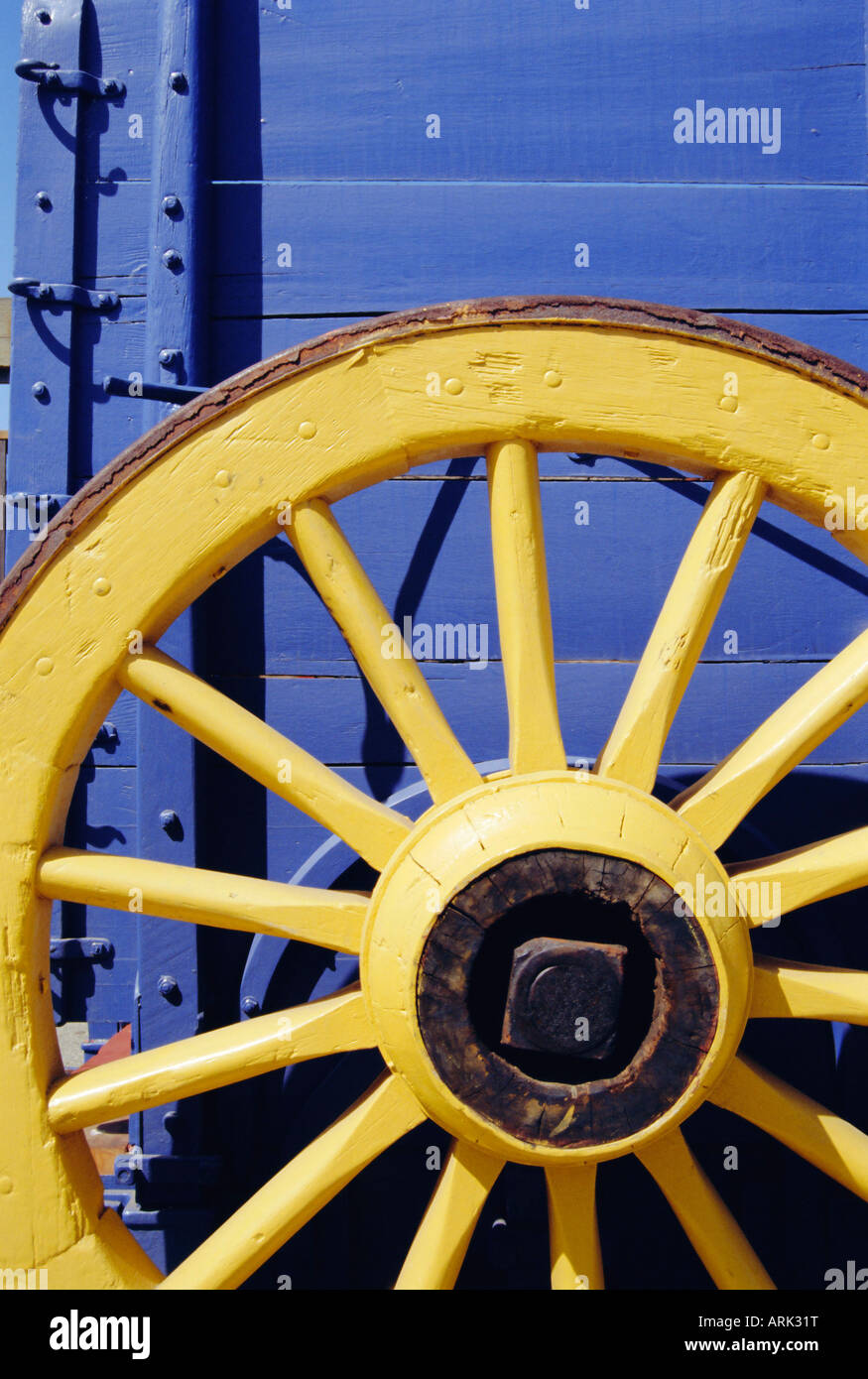 Yellow wood wheel hi-res stock photography and images - Alamy