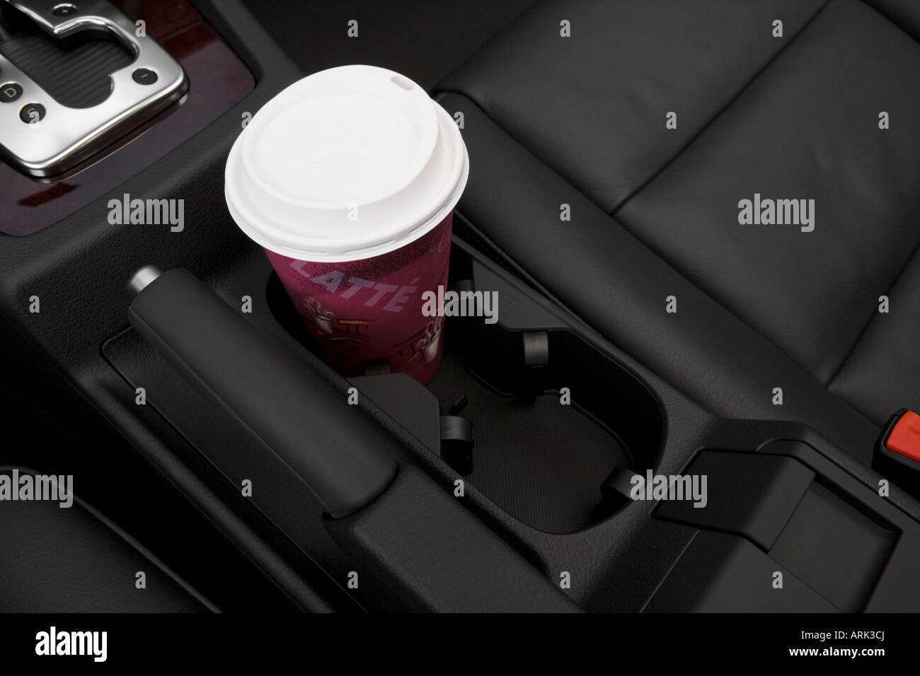 2008 Audi A4 3.2T in Black - Cup Holder with Prop Stock Photo - Alamy