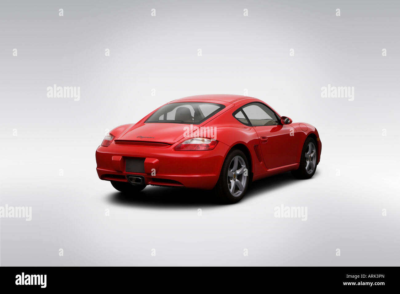 2008 Porsche Cayman in Red - Rear angle view Stock Photo - Alamy