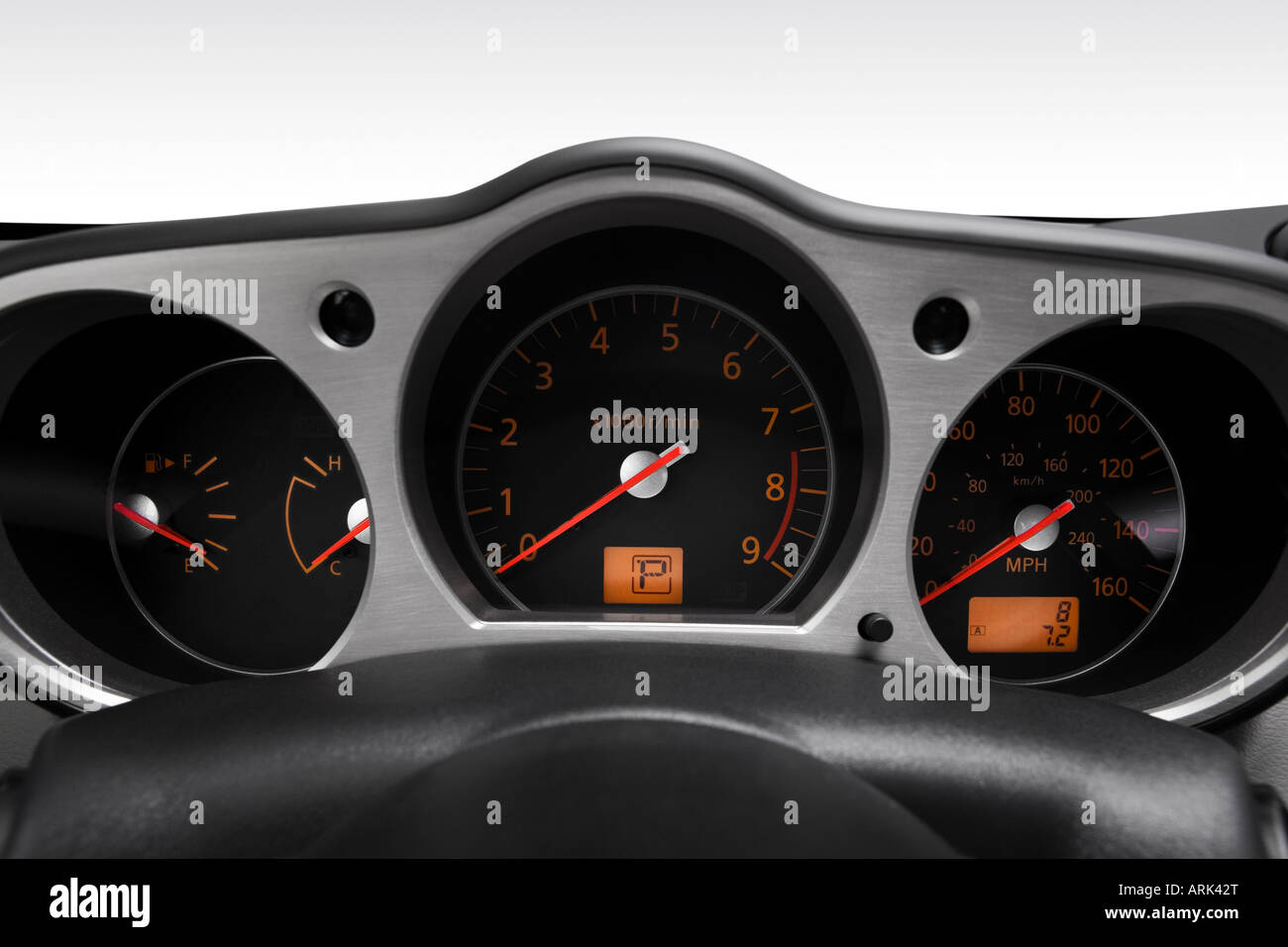 2008 Nissan 350Z Touring in Silver - Speedometer/tachometer Stock Photo ...