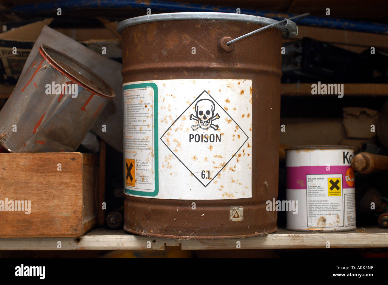 Symbolic photo: tun with toxic content. Poison, toxic substances ...