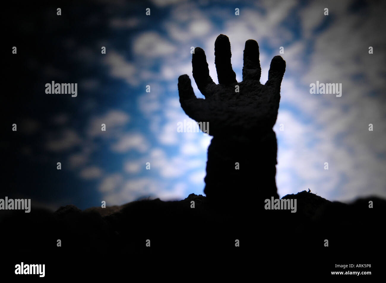 Symbolic photo: stretched out hand. Helplessness, desperation, cry for ...