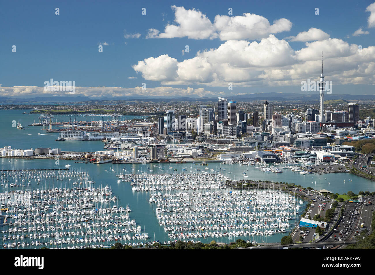 View westhaven marina sky tower hi-res stock photography and images - Alamy