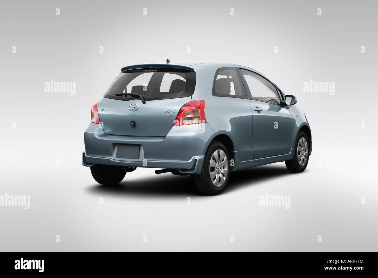 2008 Toyota Yaris S in Gray - Rear angle view Stock Photo - Alamy