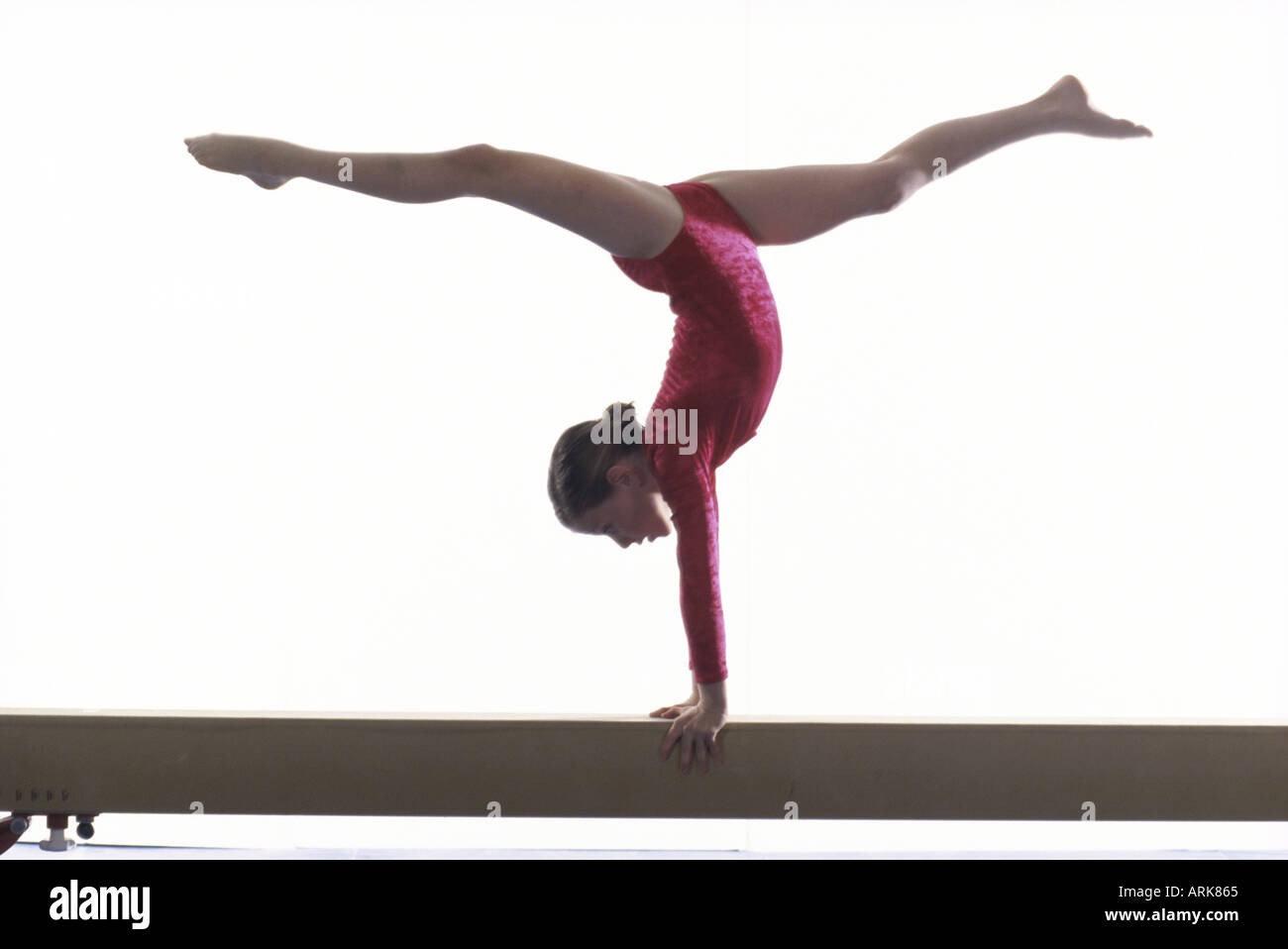 Gymnast handstand beam balance hi-res stock photography and images - Alamy