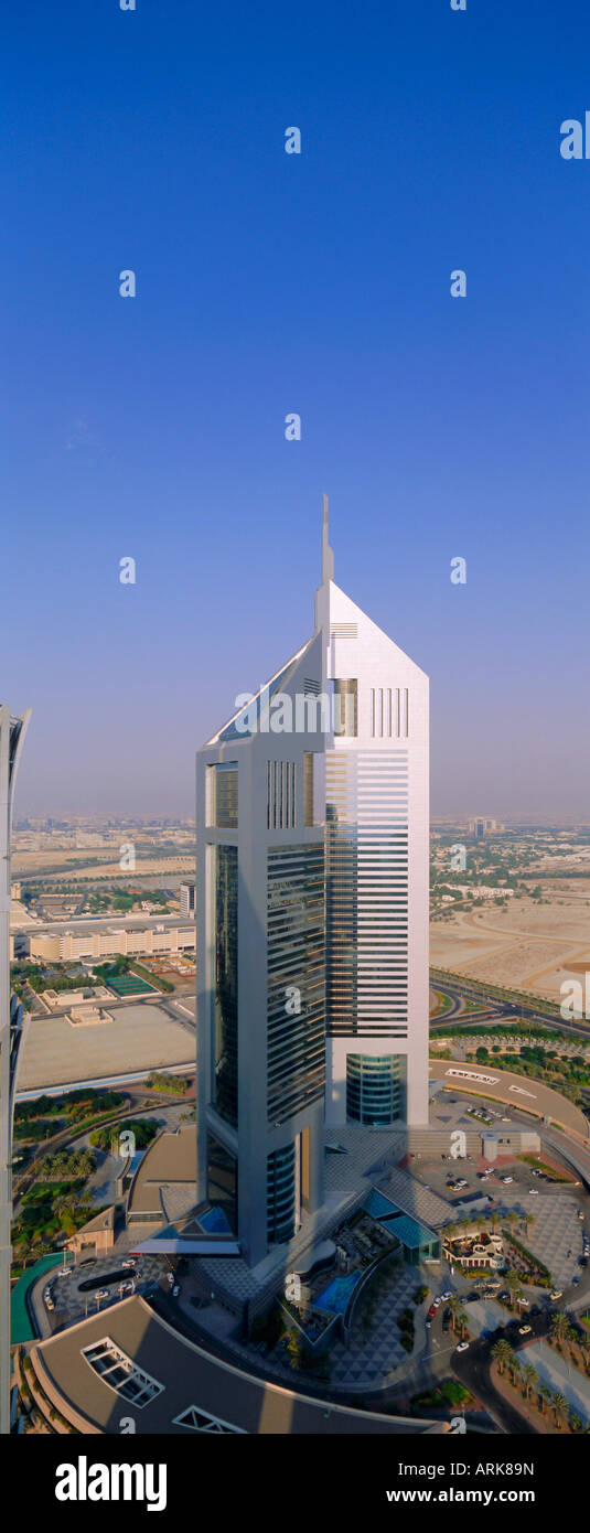 Emirates towers dubai above hi-res stock photography and images - Alamy