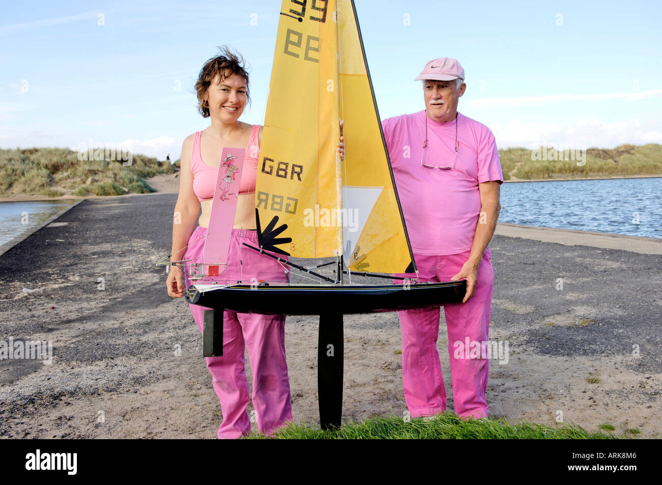 Competitors in the Marblehead class model yacht racing championships ...