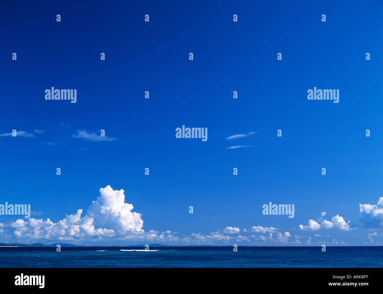 Blue sky and sea, Okinawa, Japan Stock Photo - Alamy