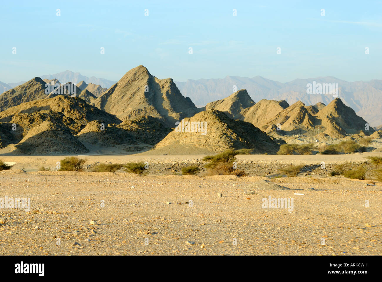 Hajar Mountains, early morning, Oman Stock Photo - Alamy