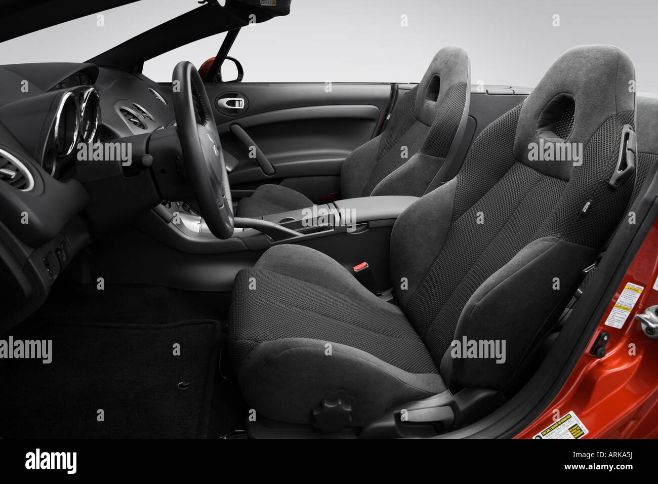2008 Mitsubishi Eclipse Spider GS in Orange - Front seats Stock Photo ...