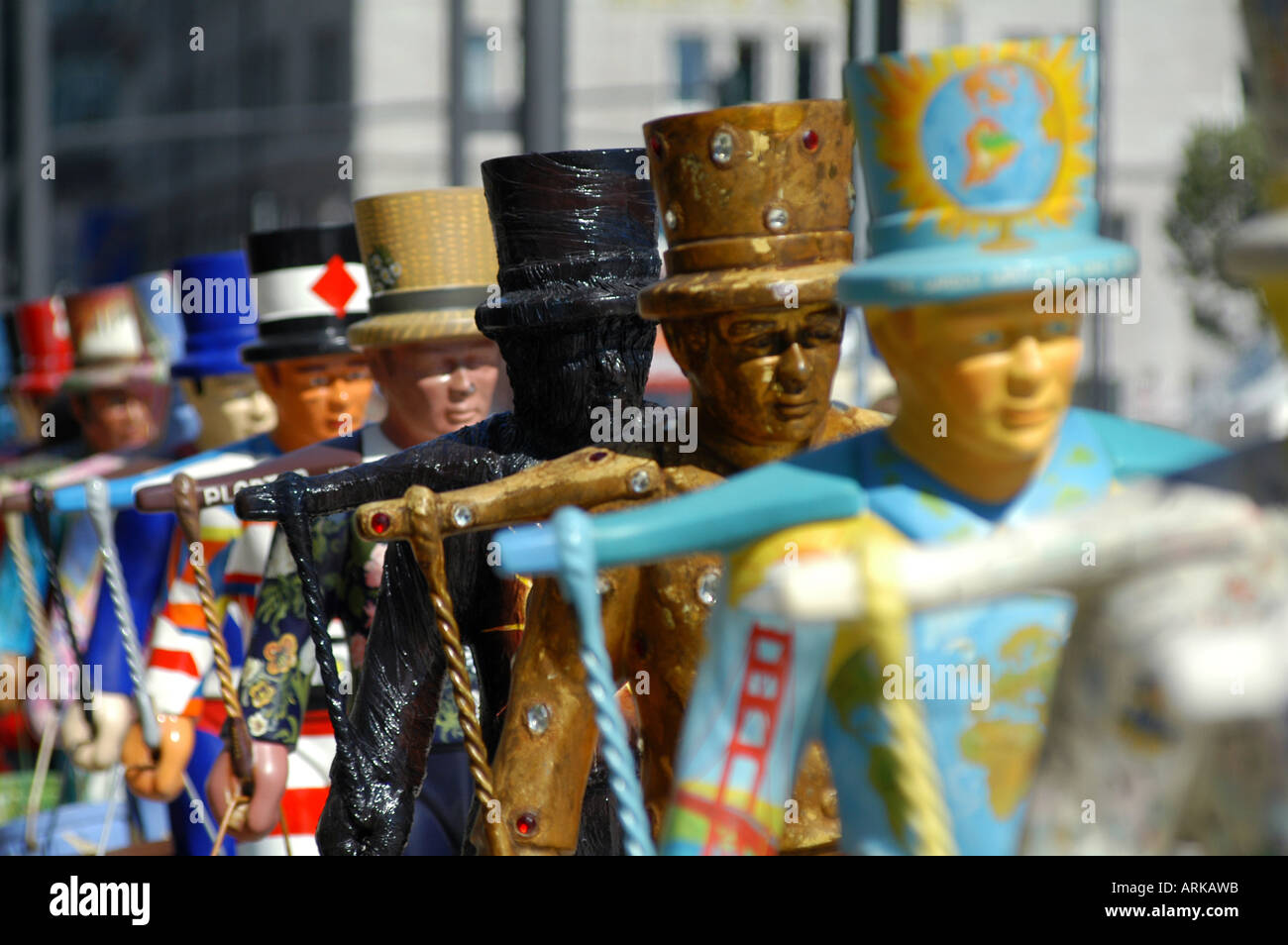 Attraction for tourists: the colorful symbols of Hamburg - the "Hans ...