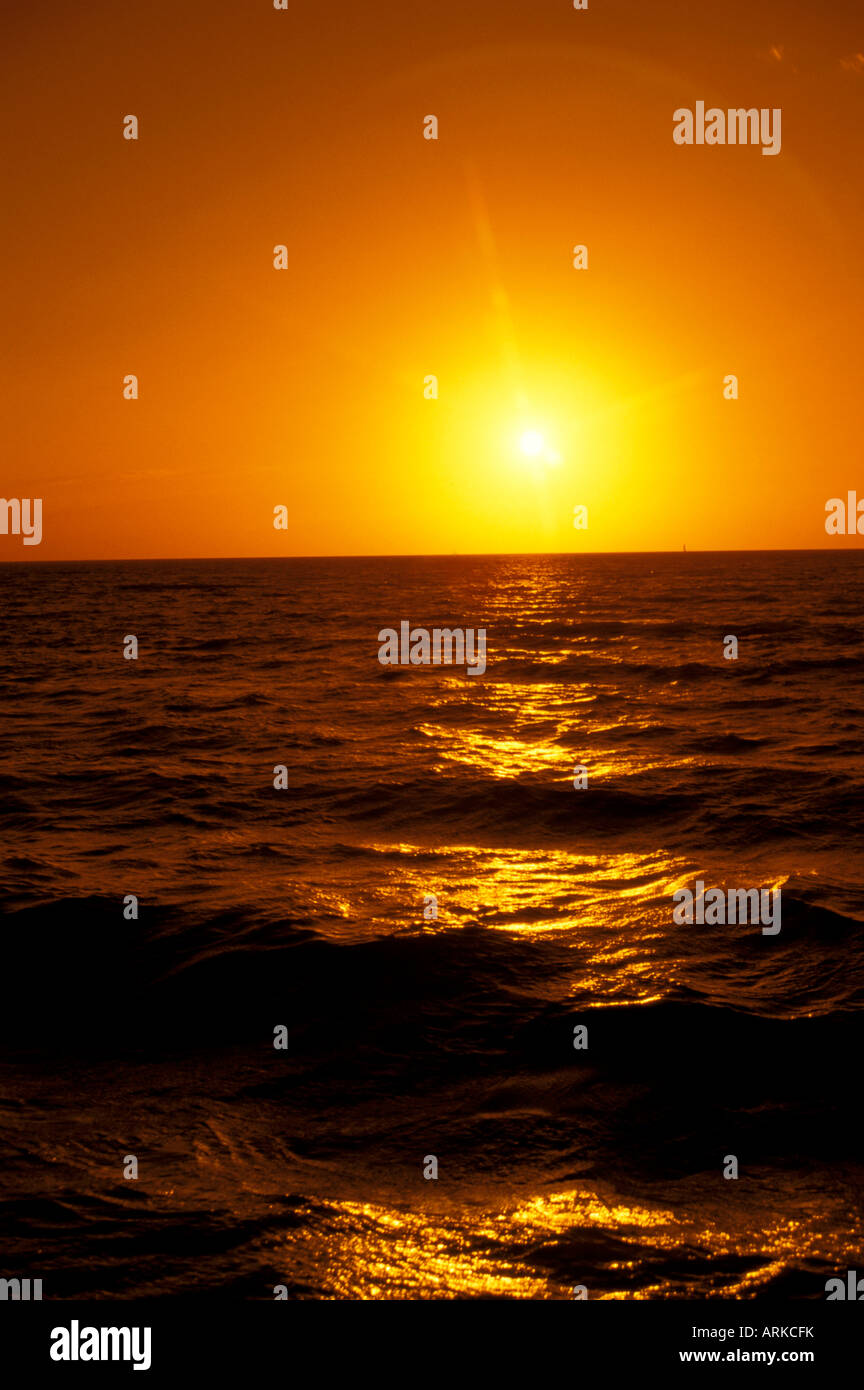 FL Florida Everglades National Park Sunset at Flamingo sundown sun set ...