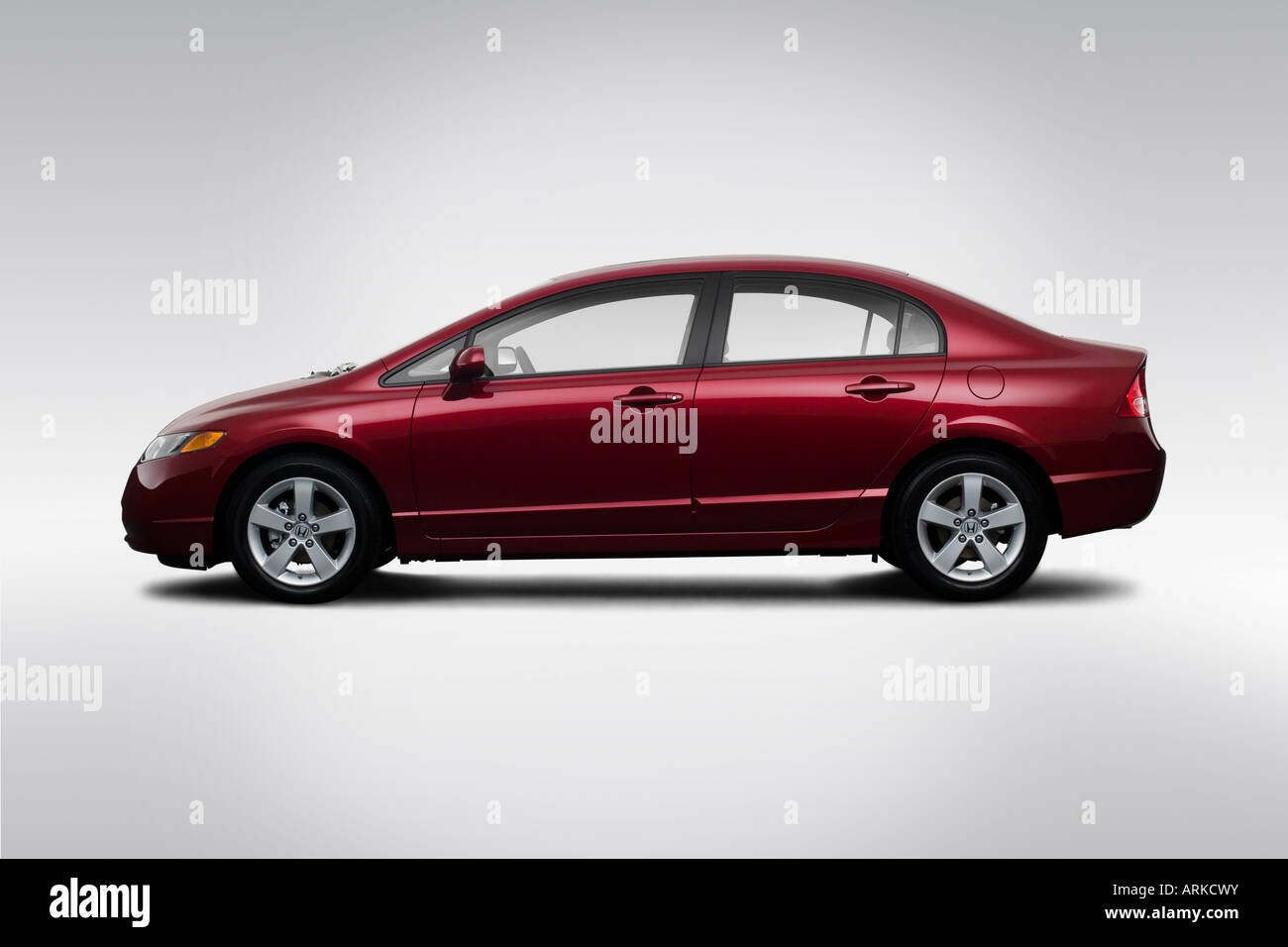 2008 Honda Civic EX in Red - Drivers Side Profile Stock Photo - Alamy