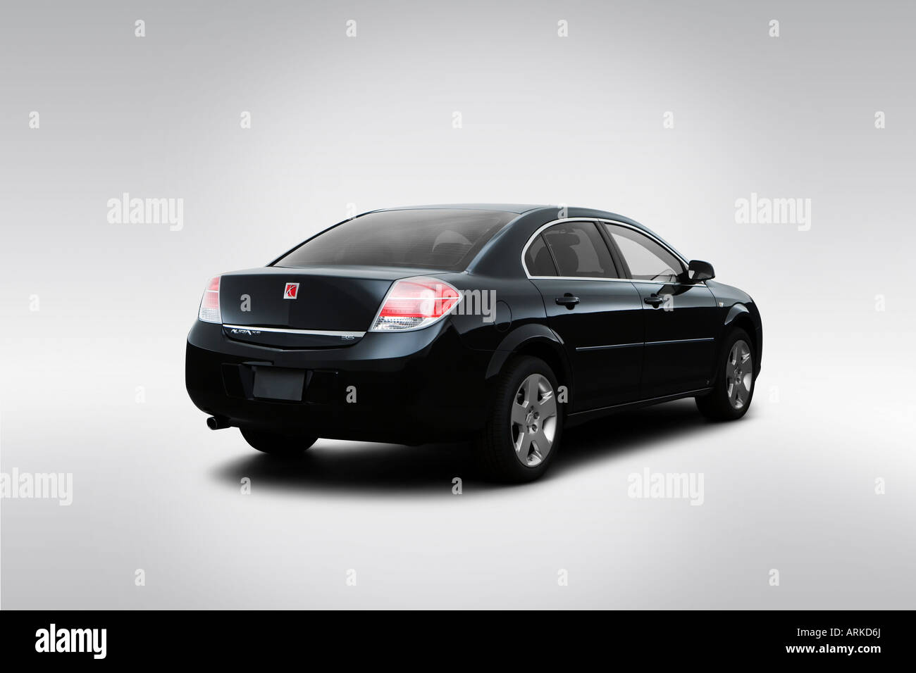 2008 Saturn Aura XE in Gray - Rear angle view Stock Photo - Alamy