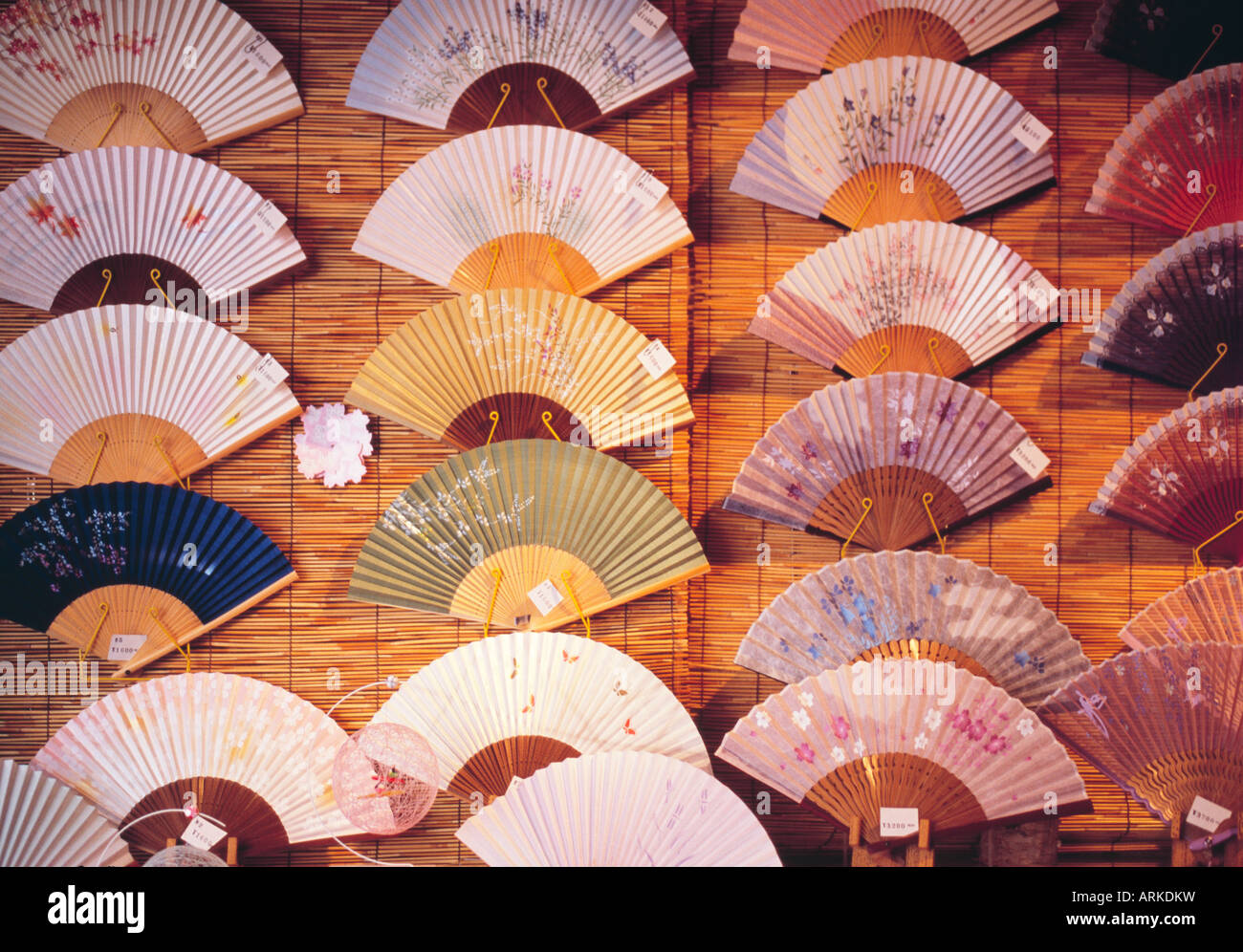 Japanese traditional fans Stock Photo - Alamy