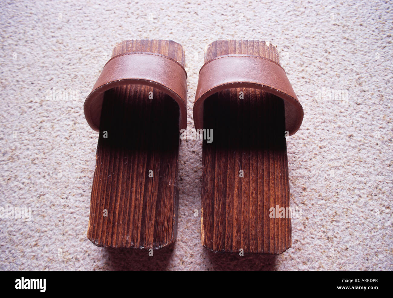 Japanese traditional wooden shoes Stock Photo - Alamy