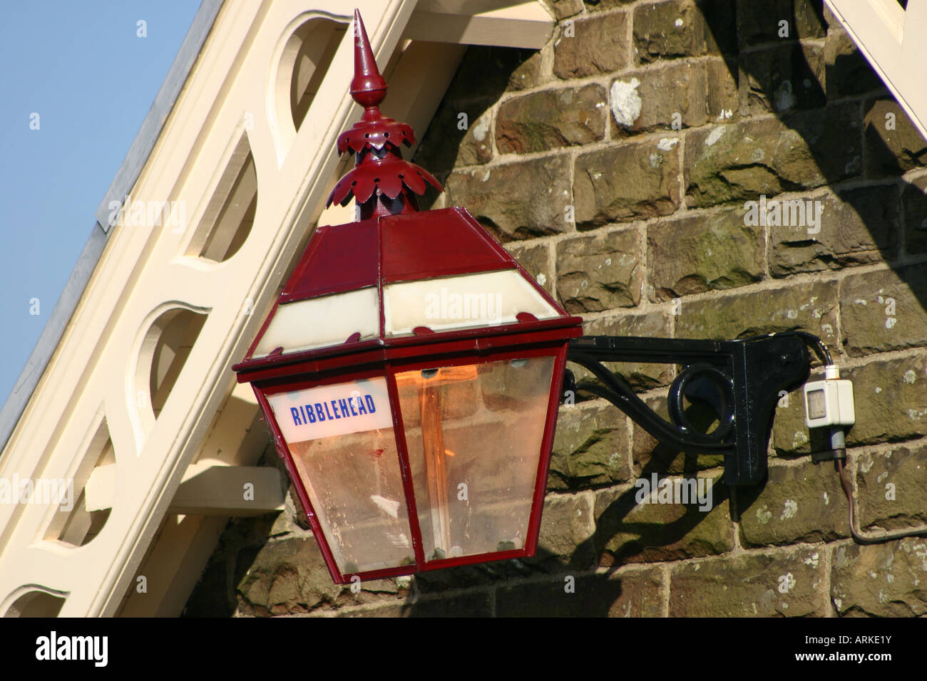 victorian railway station lamp Stock Photo - Alamy
