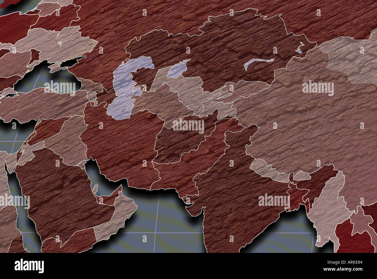 Map of the middle east hi-res stock photography and images - Alamy