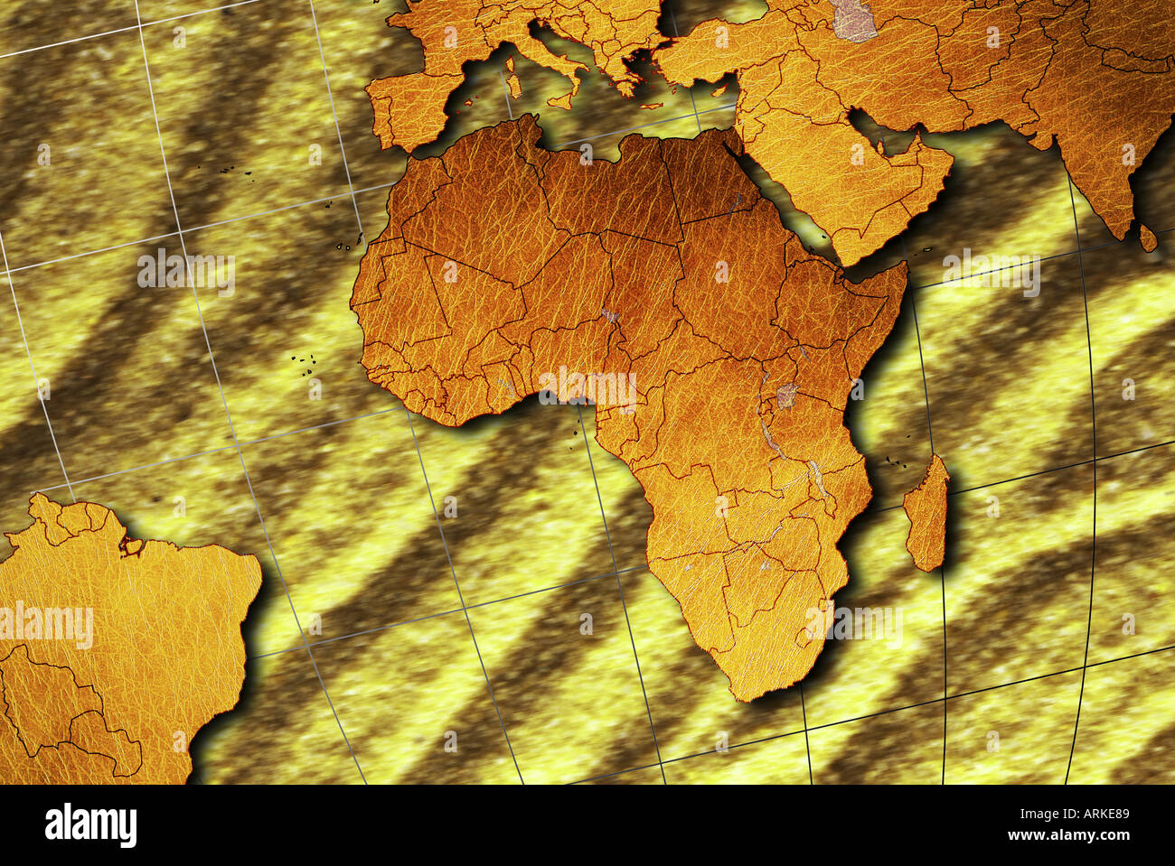 Africa world map hi-res stock photography and images - Alamy