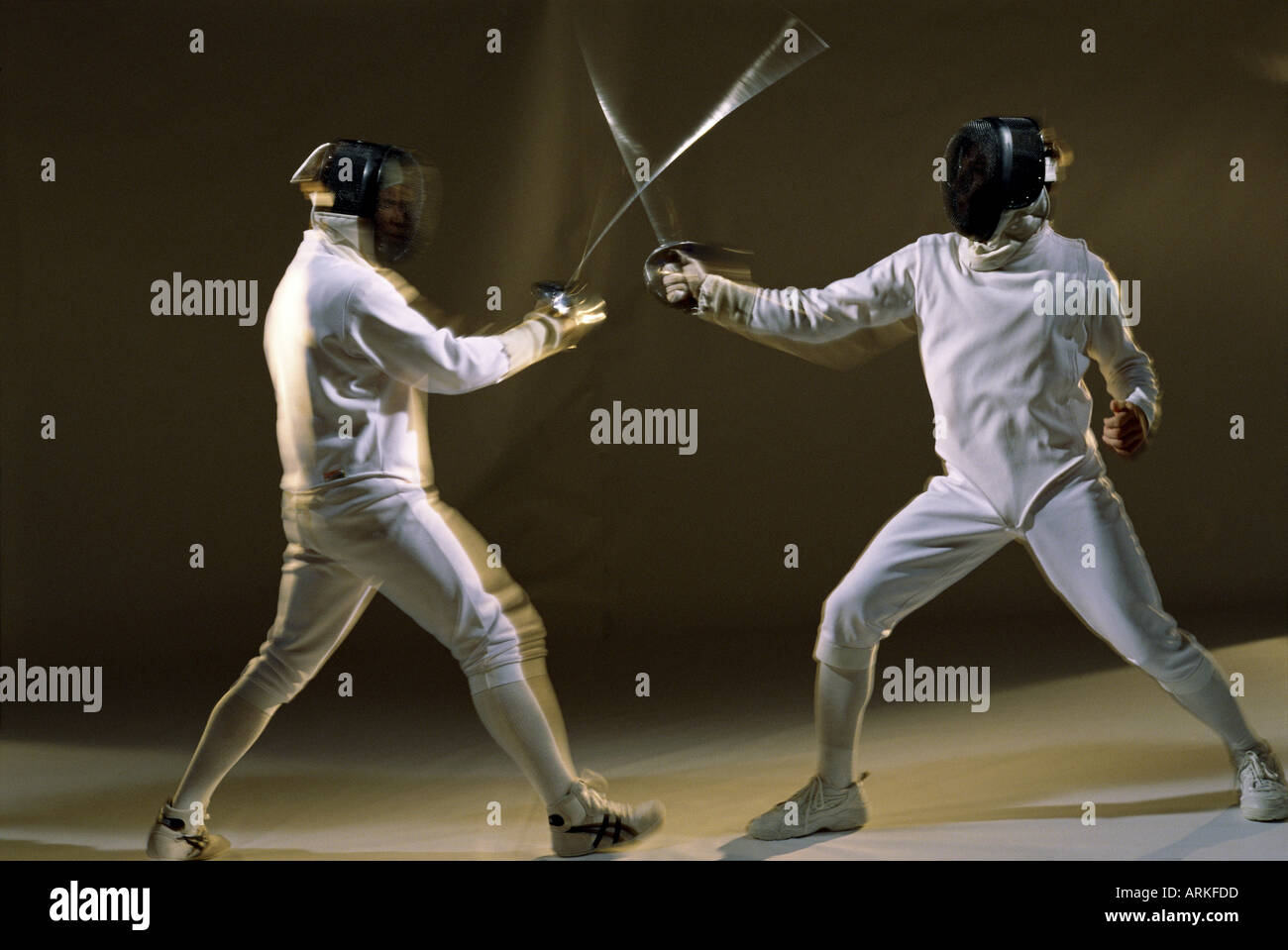Dueling men swords hi-res stock photography and images - Alamy